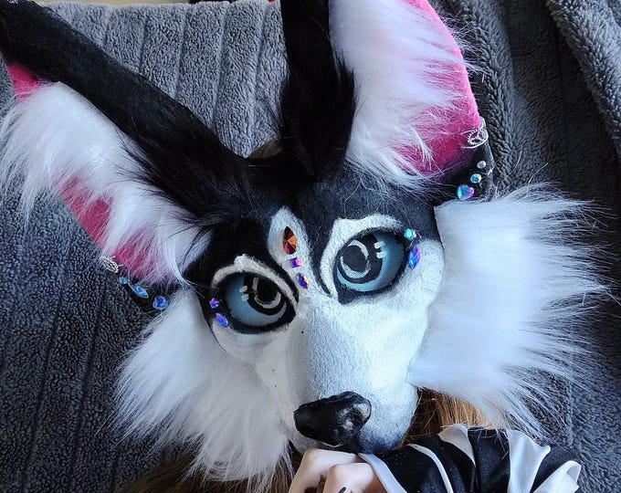 HQ Siberian Husky Therian Mask || Lined + Padded - Etsy