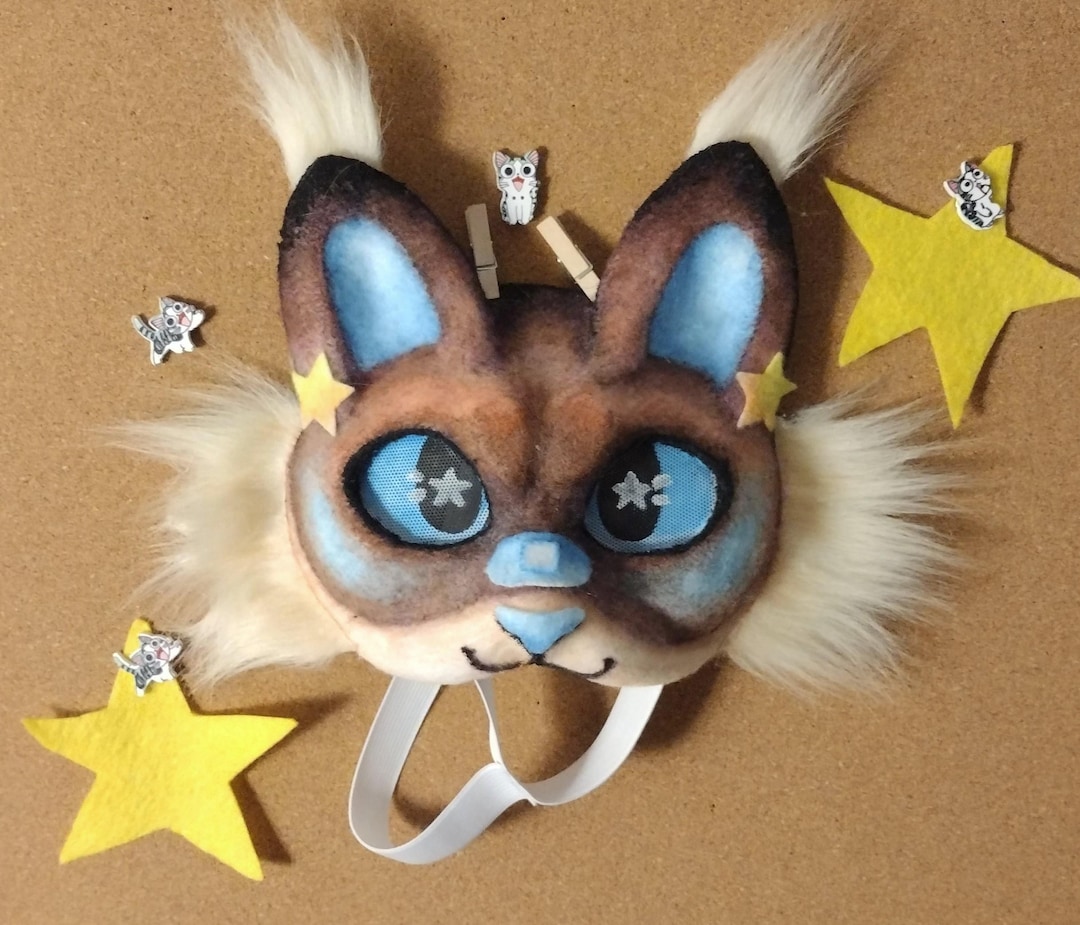 HQ Starlight Feline Therian Cat Mask - Fully Lined - Etsy