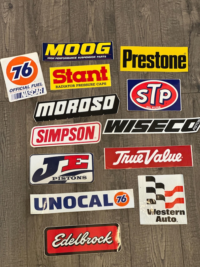 Various Retro Racing Decals | Vinyl Sticker Pack - Etsy