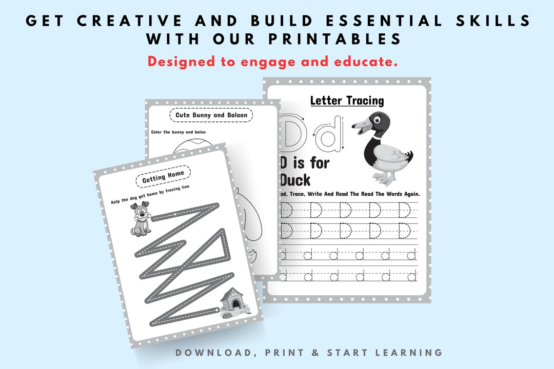Preschool Activity Pack PDF | Alphabet Tracing, Numbers, Coloring ...