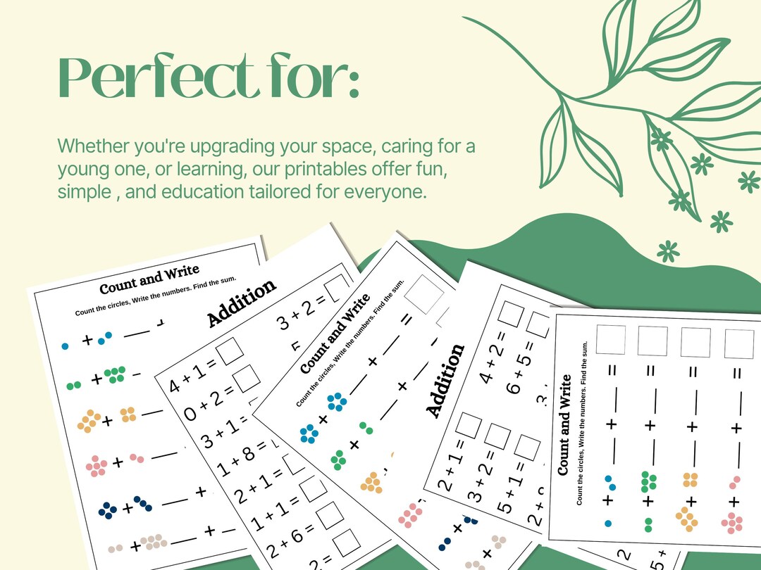 Math Skills Practice Addition Worksheets: Fun Maths Learning Resource ...
