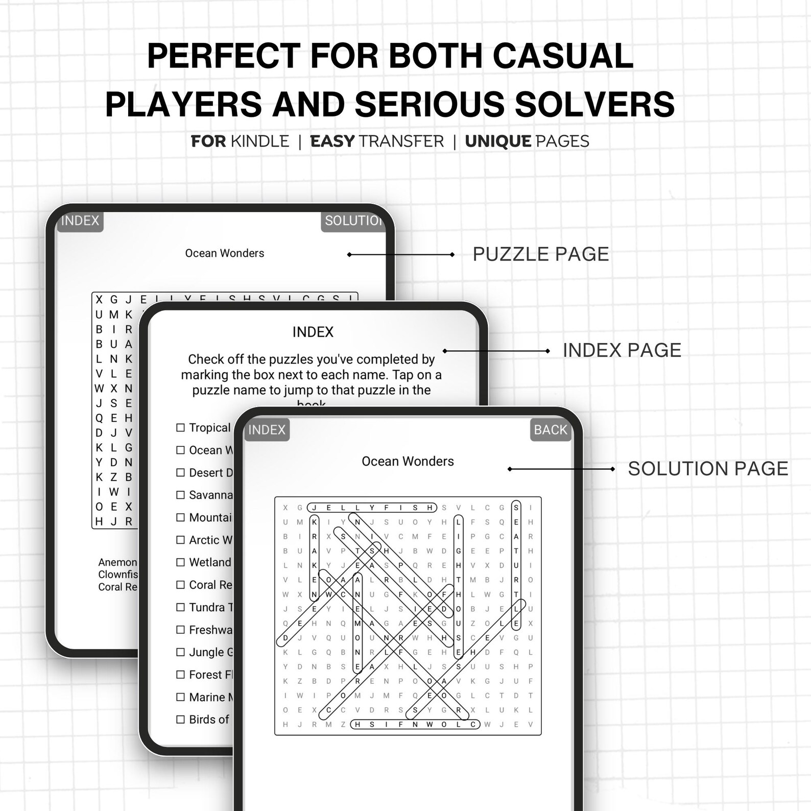 Animals Word Search Kindle Scribe Word Search Puzzles | Interactive ...