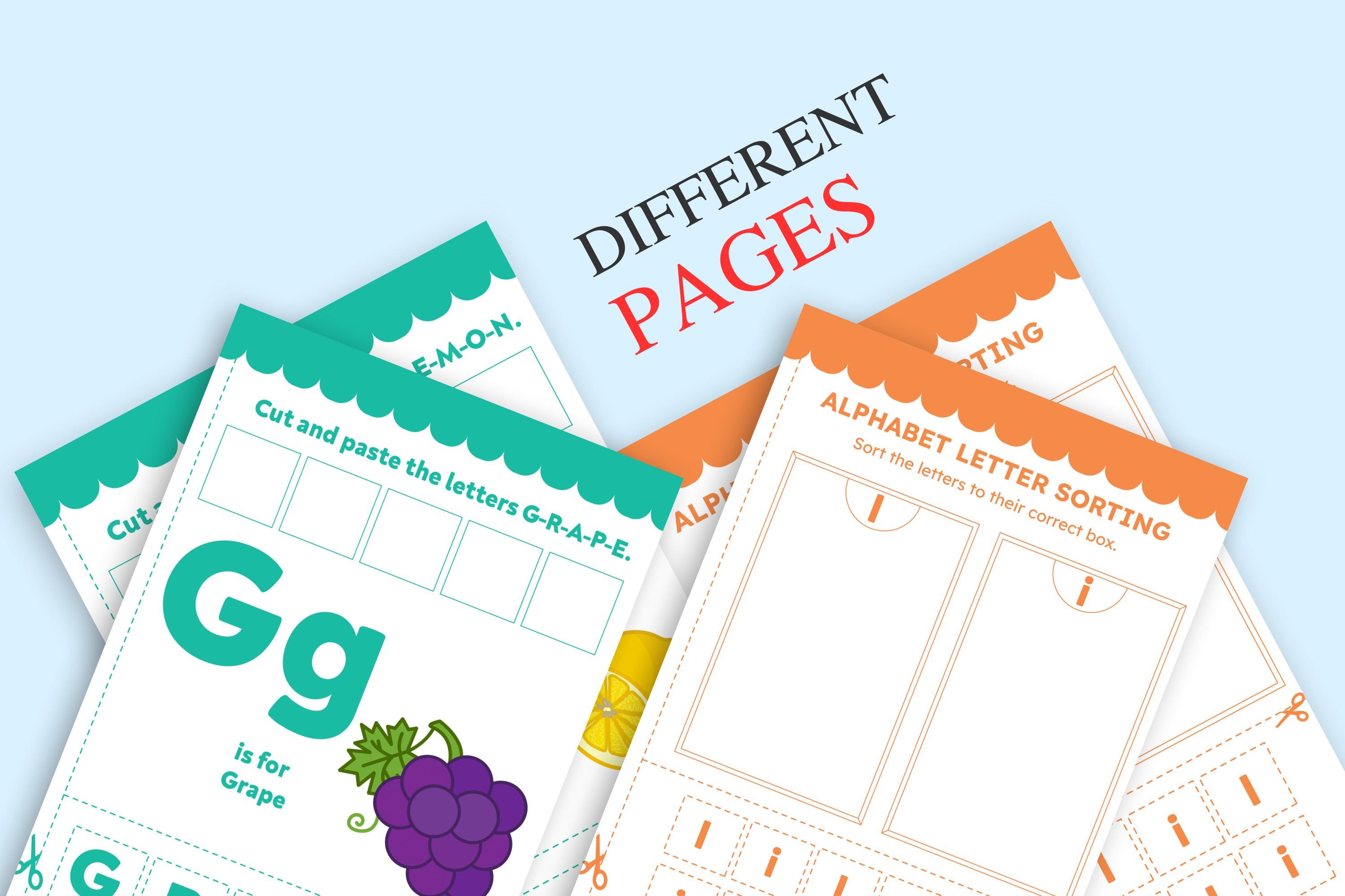 Printable Alphabet Cutouts - Letter Recognition -cut and Paste Activity ...