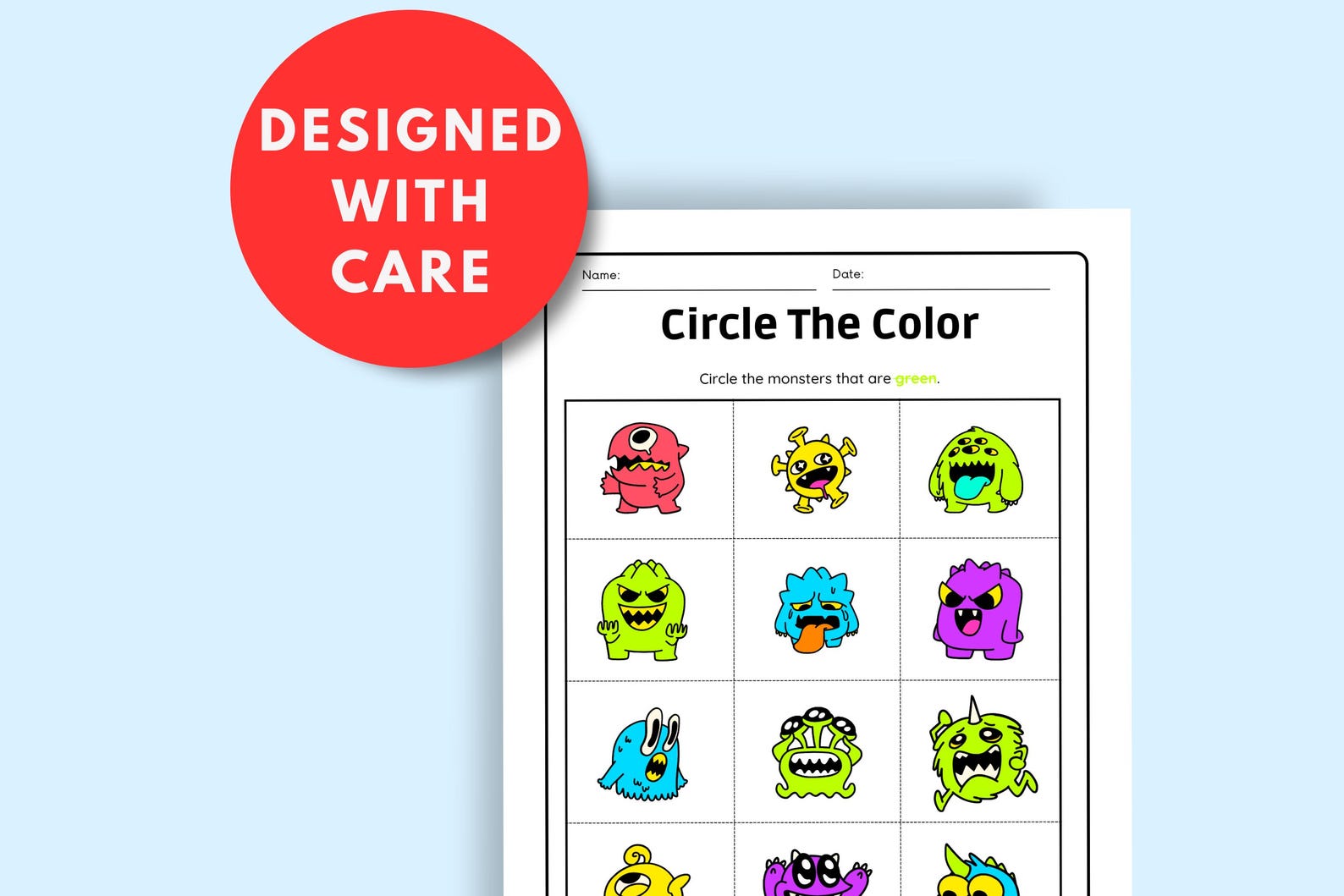 Printable Halloween Monster Spooky Activity Book for Kids Ages 3-7 ...