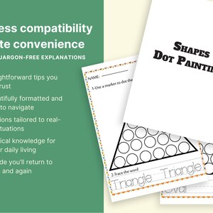 Dot Painting Shapes Worksheets: Preschool Learning Activity (PDF ...