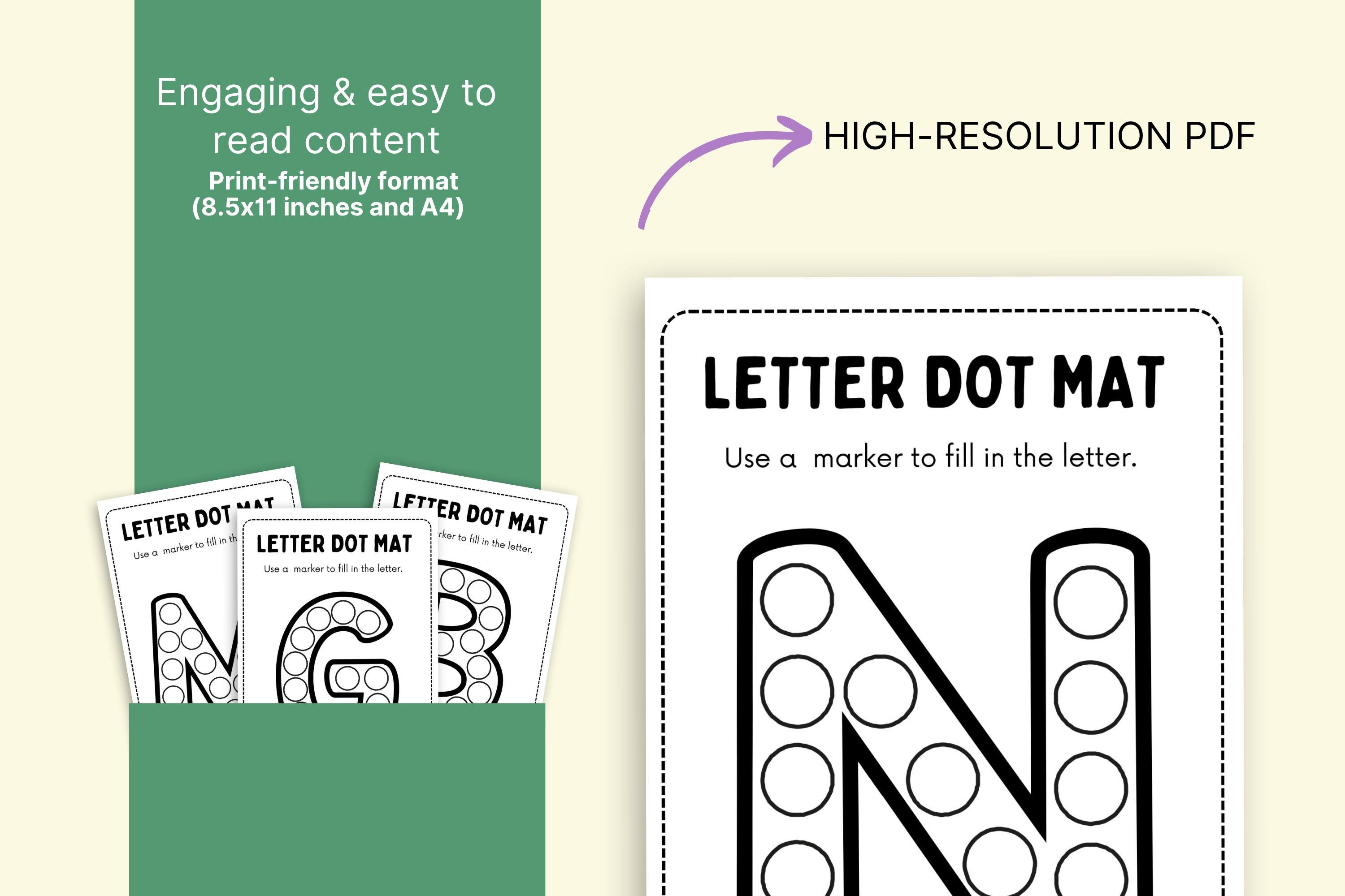 Do a Dot Alphabet Worksheet: Fine Motor Skills Activity (PDF Download ...