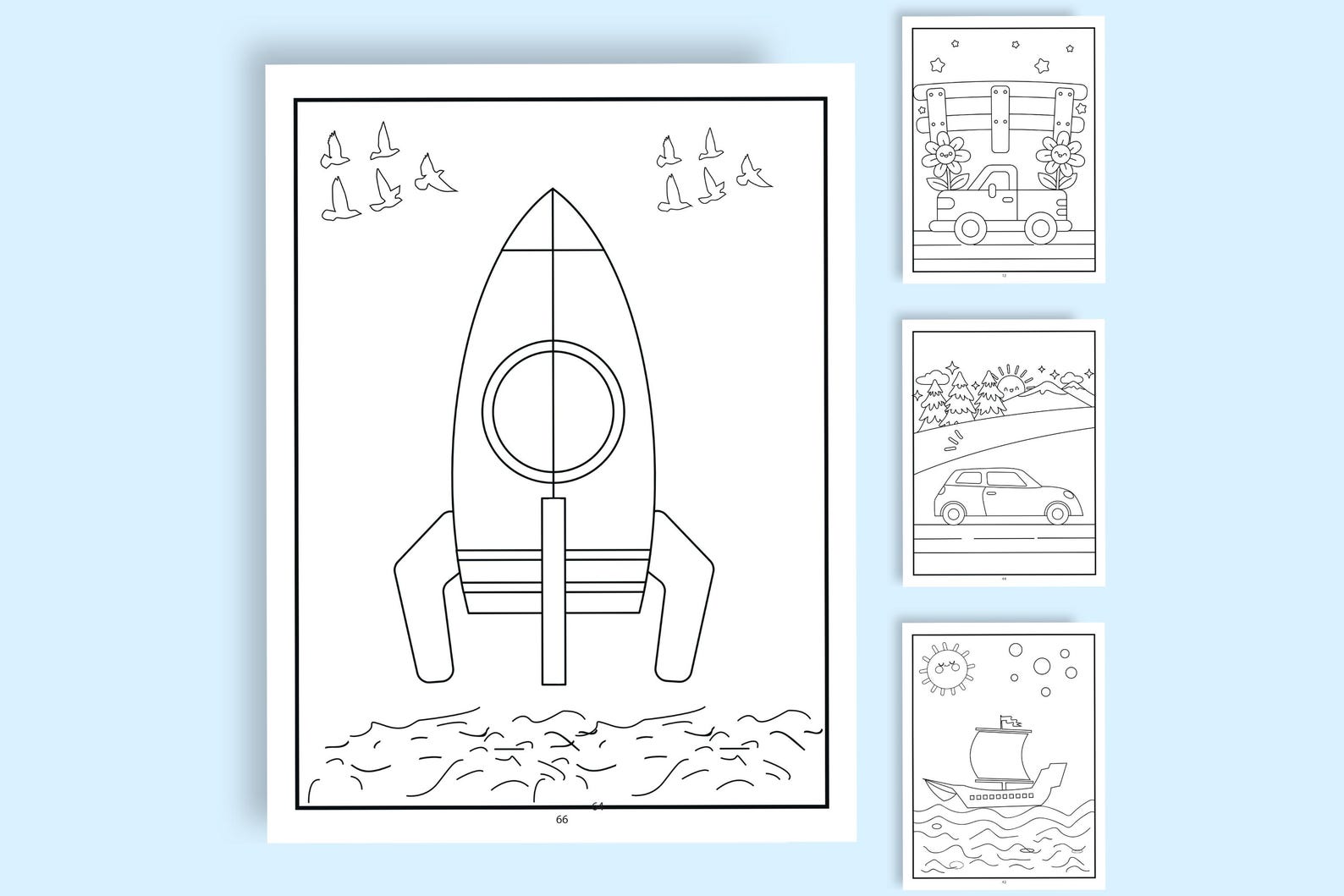 Printable Kids Coloring Pages | Fun and Educational Art | Instant ...