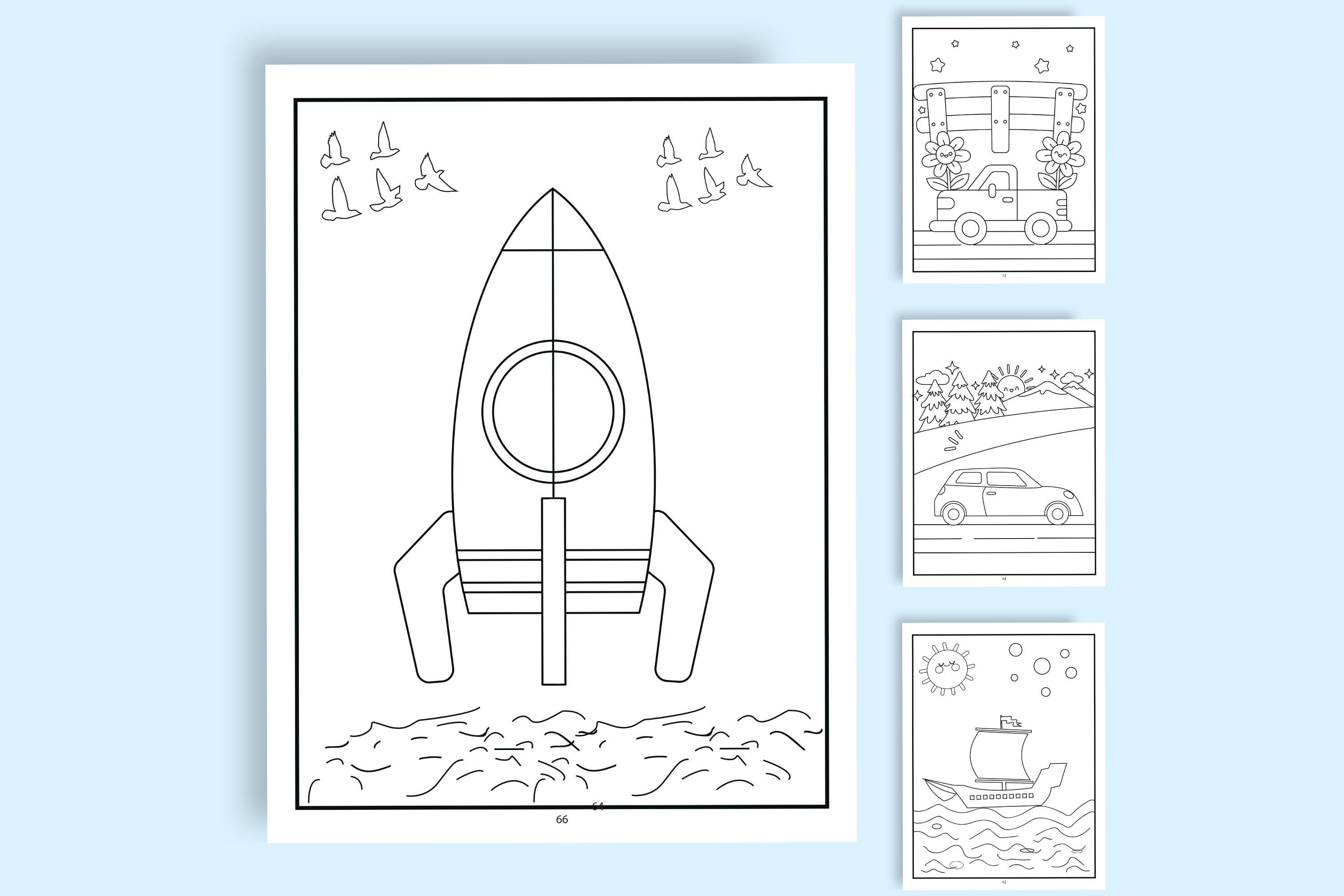 Printable Kids Coloring Pages Fun and Educational Art Instant Download ...