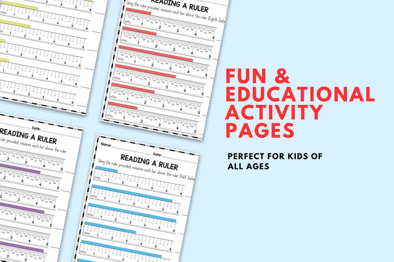 Reading A Ruler Worksheet for Kids | Measuring Length Practice Sheet ...