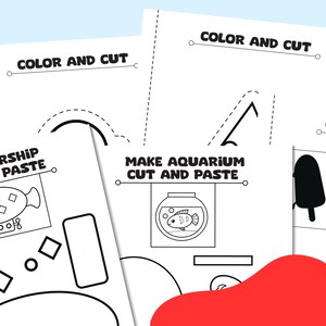 Kids Scissor Skills Printable | Tracing and Coloring Activity Pages ...