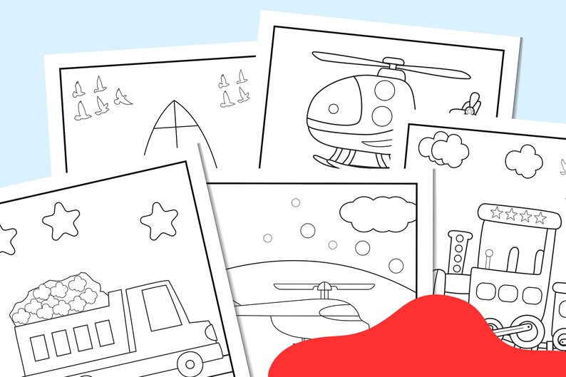 Printable Kids Coloring Pages Fun and Educational Art Instant Download ...