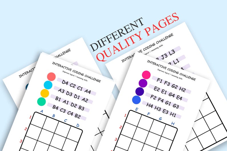 Logic Game Coding Puzzles: Strategy Games Coordinate Grid STEM Activity ...