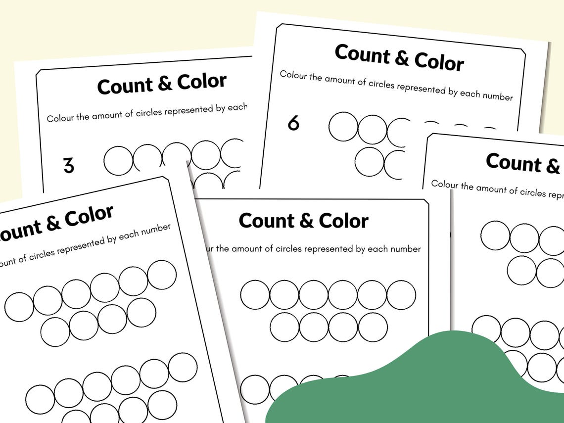 Numbers Coloring Book: Preschool Learning Activity (PDF Printable Pages ...