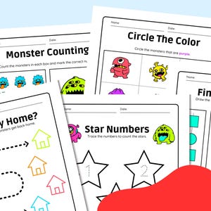 Printable Halloween Monster Spooky Activity Book for Kids Ages 3-7 ...