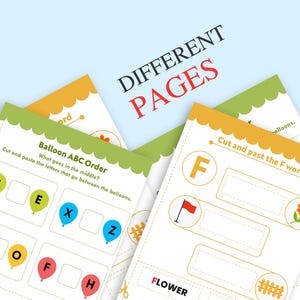 Alphabet Balloon-themed Printable Activity Pages for Kids | Educational ...