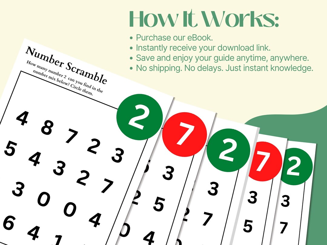 Number Search Scramble Worksheet: Fun Math Game for Kids (PDF Printable ...