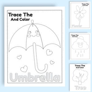 Printable Tracing and Coloring Pages for Kids Fun Educational ...
