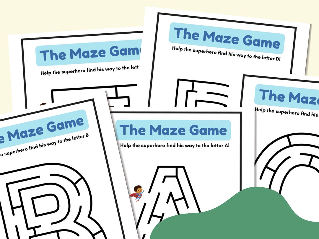 Printable Maze Worksheet for Kids & Adults, Fun Brain Exercise ...