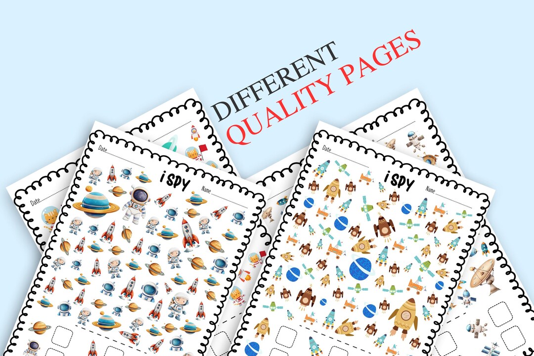 I Spy Space Game: Outer Universe Printable Puzzle (digital Download) - Etsy