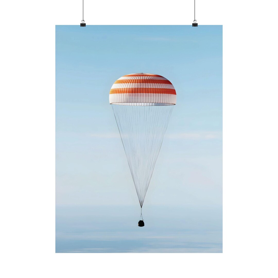 Space Capsule Landing Wall Art Poster Premium Matte Archival Print ...