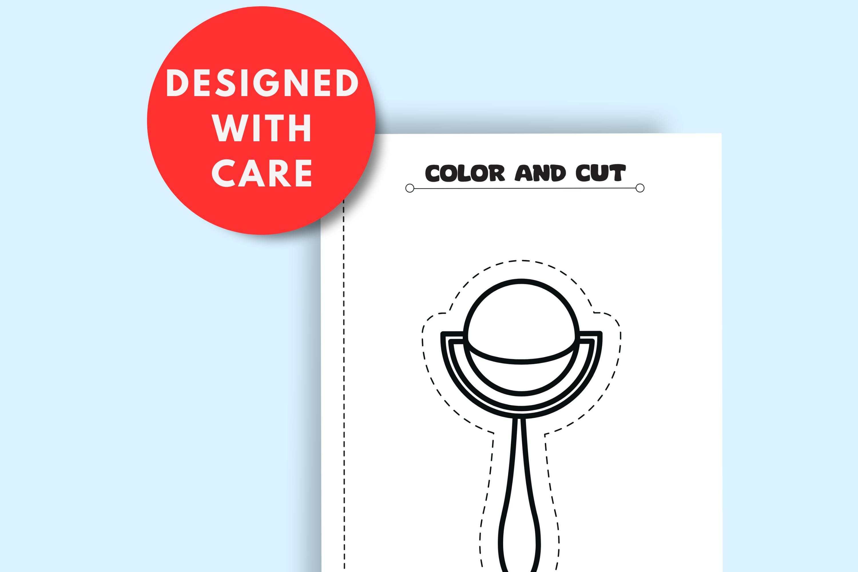 Kids Scissor Skills Printable | Tracing and Coloring Activity Pages ...