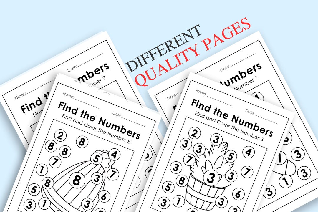 Winter Number Recognition Printable Activity- Find and Colour Numbers ...