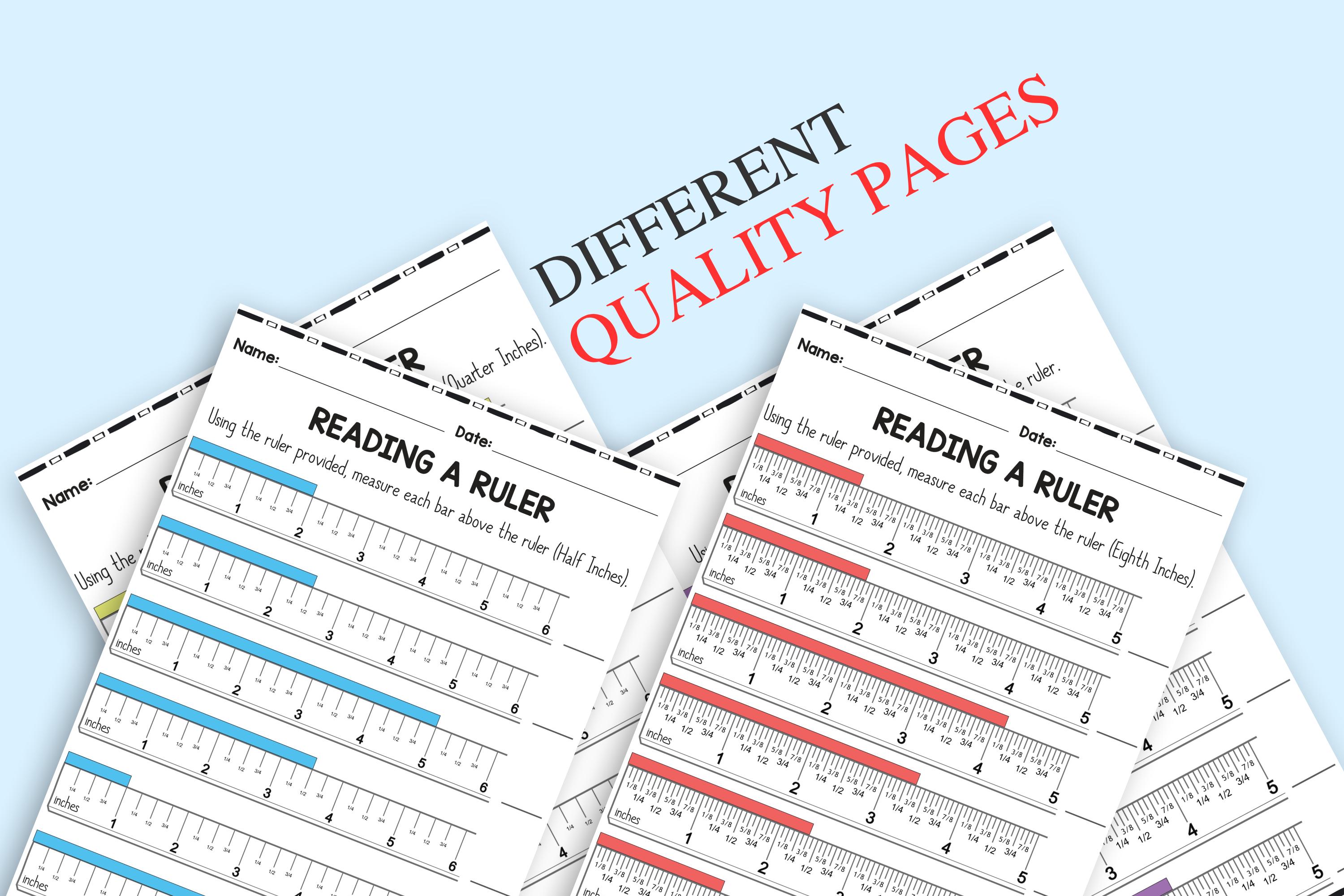 Reading A Ruler Worksheet for Kids | Measuring Length Practice Sheet ...