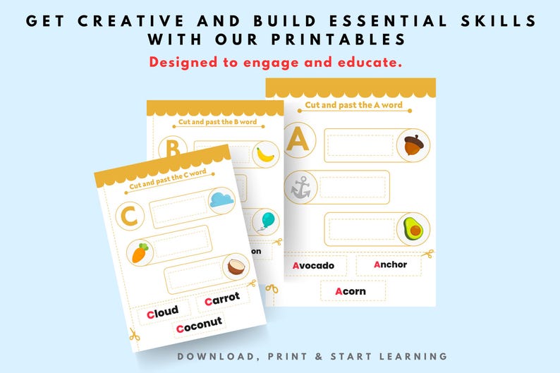 Alphabet Balloon-themed Printable Activity Pages for Kids | Educational ...