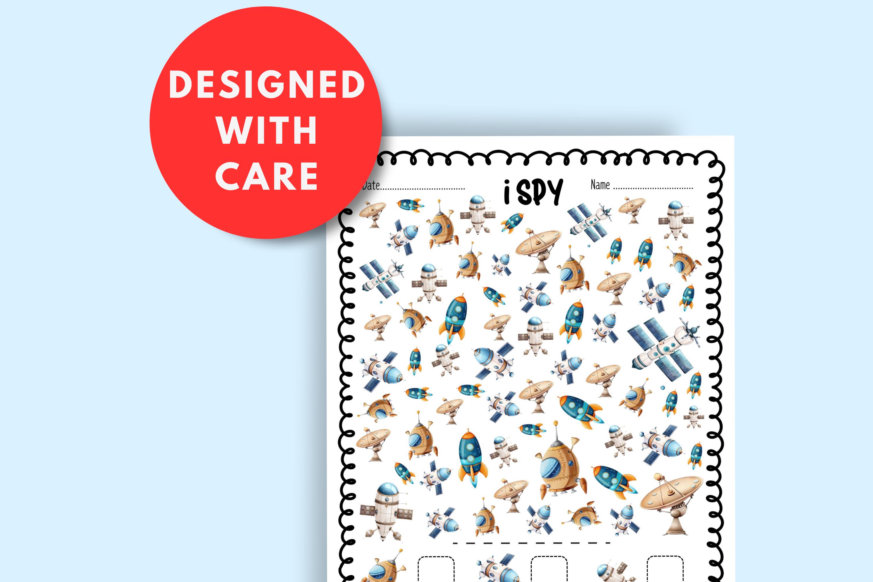 I Spy Space Printable Game - Fun Educational Activity for Kids | Outer ...