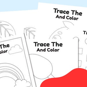 Printable Tracing and Coloring Pages for Kids Fun Educational ...