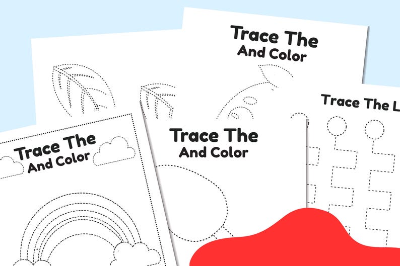 Printable Tracing and Coloring Pages for Kids Fun Educational ...