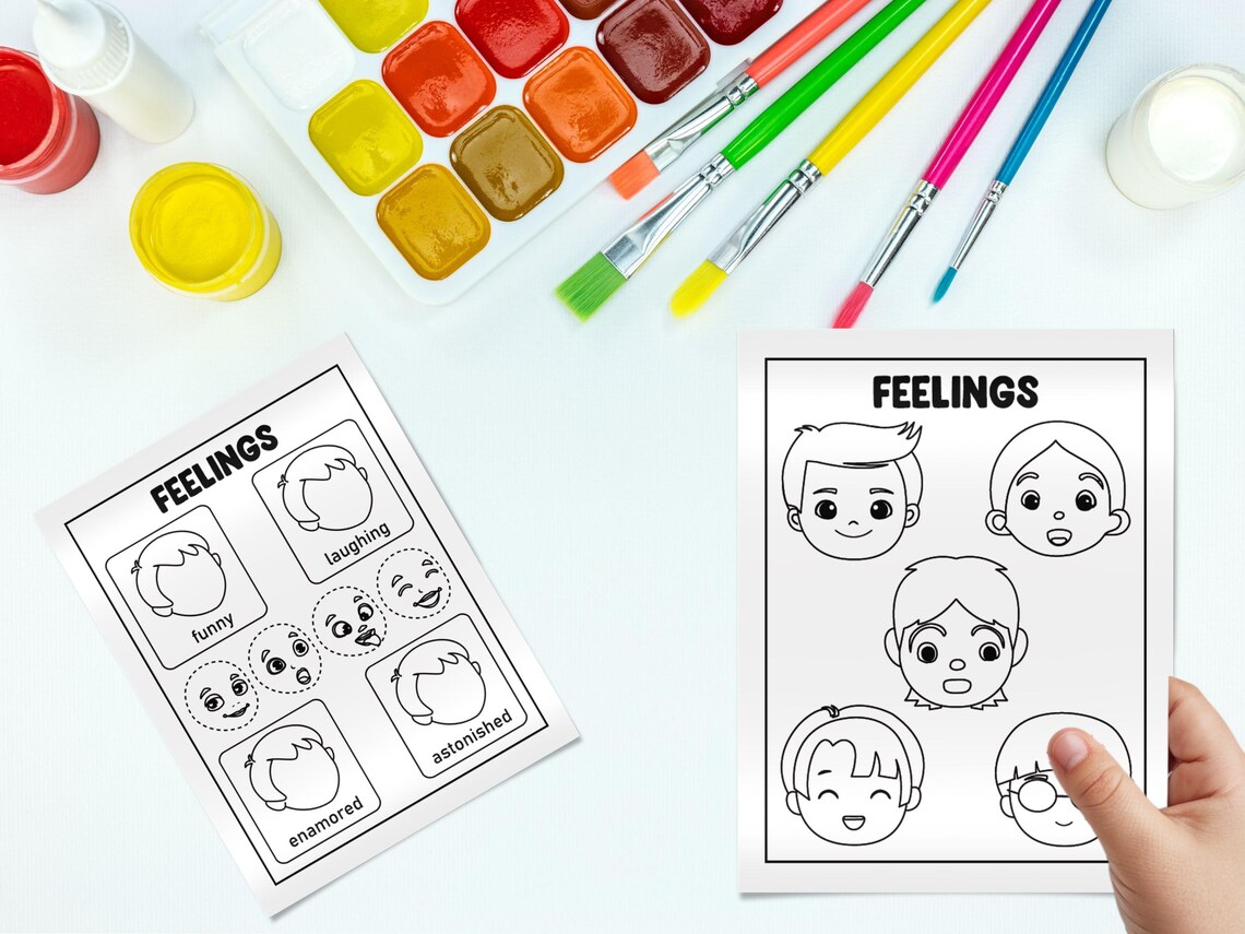 Feelings Faces Flash Cards: Emotion Recognition Activity Set - Etsy Canada