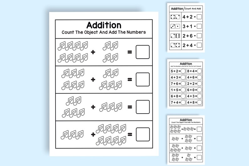 Learn to Add Numbers | Math Activities for Children- Digital Download ...