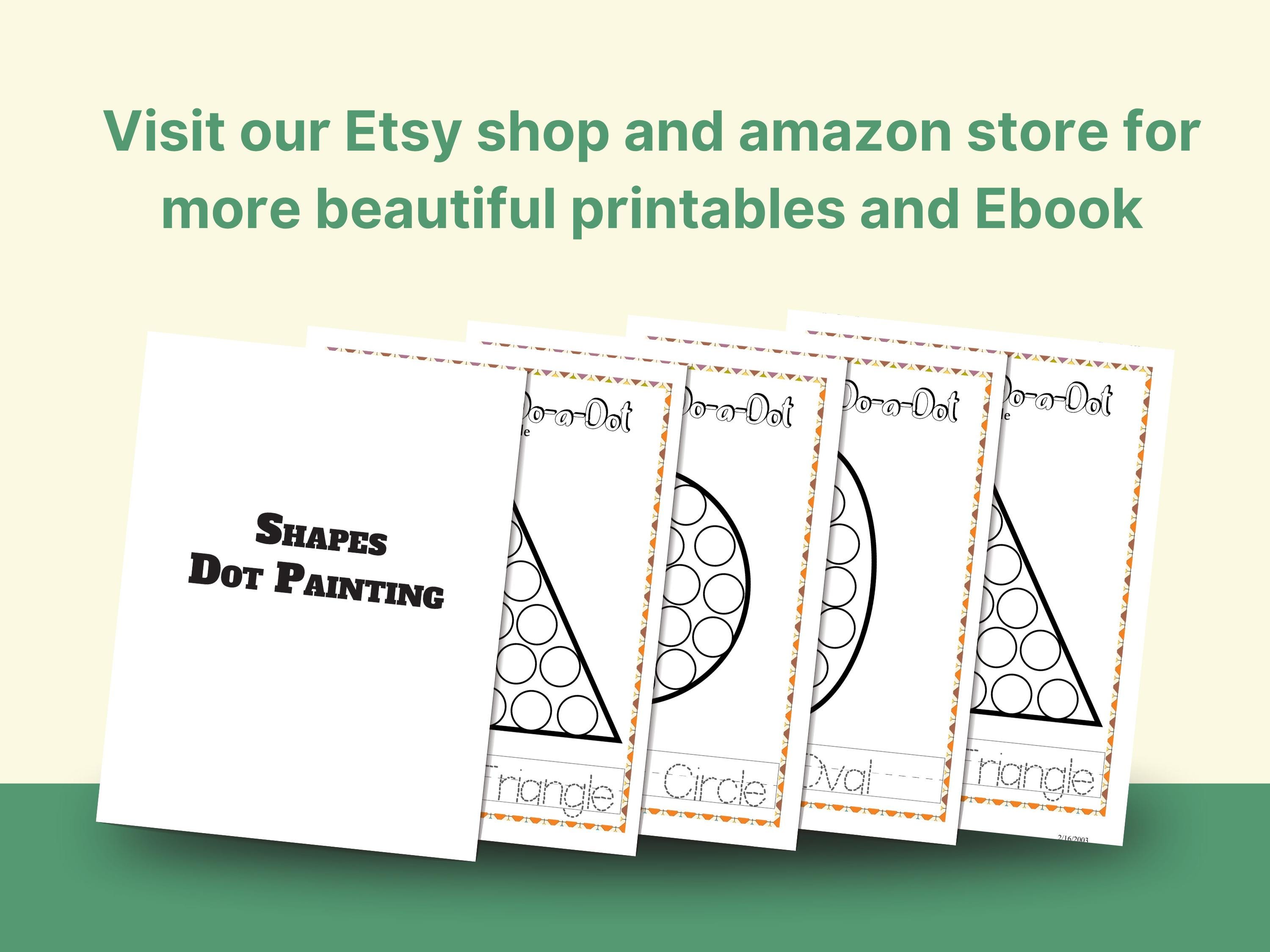 Dot Painting Shapes Worksheets: Preschool Learning Activity (PDF ...