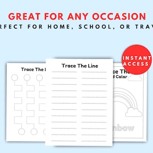 Printable Tracing and Coloring Pages for Kids Fun Educational ...