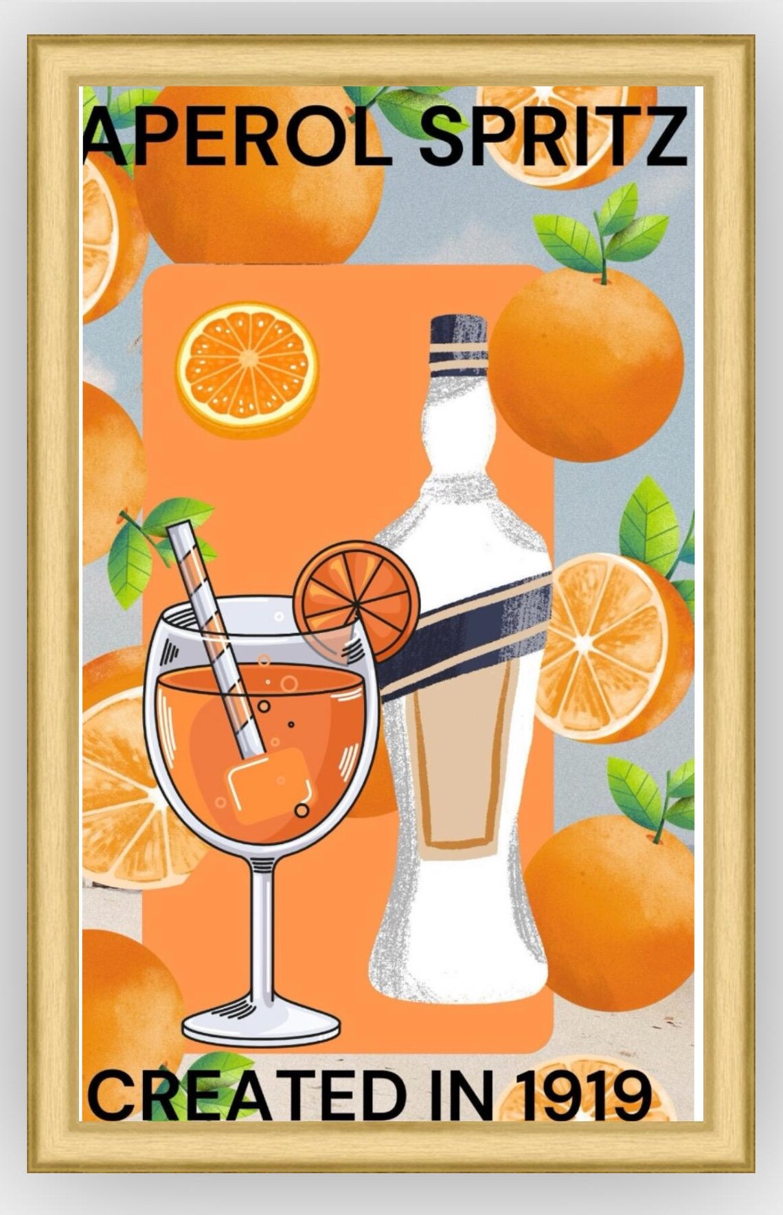 Aperol Spritz Printable Wall Decoration. Perfect to Brighten up Any ...