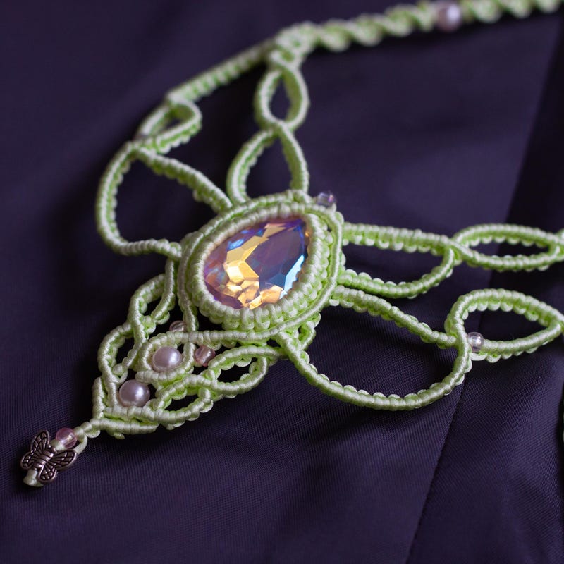 Macrame Necklace - Etsy