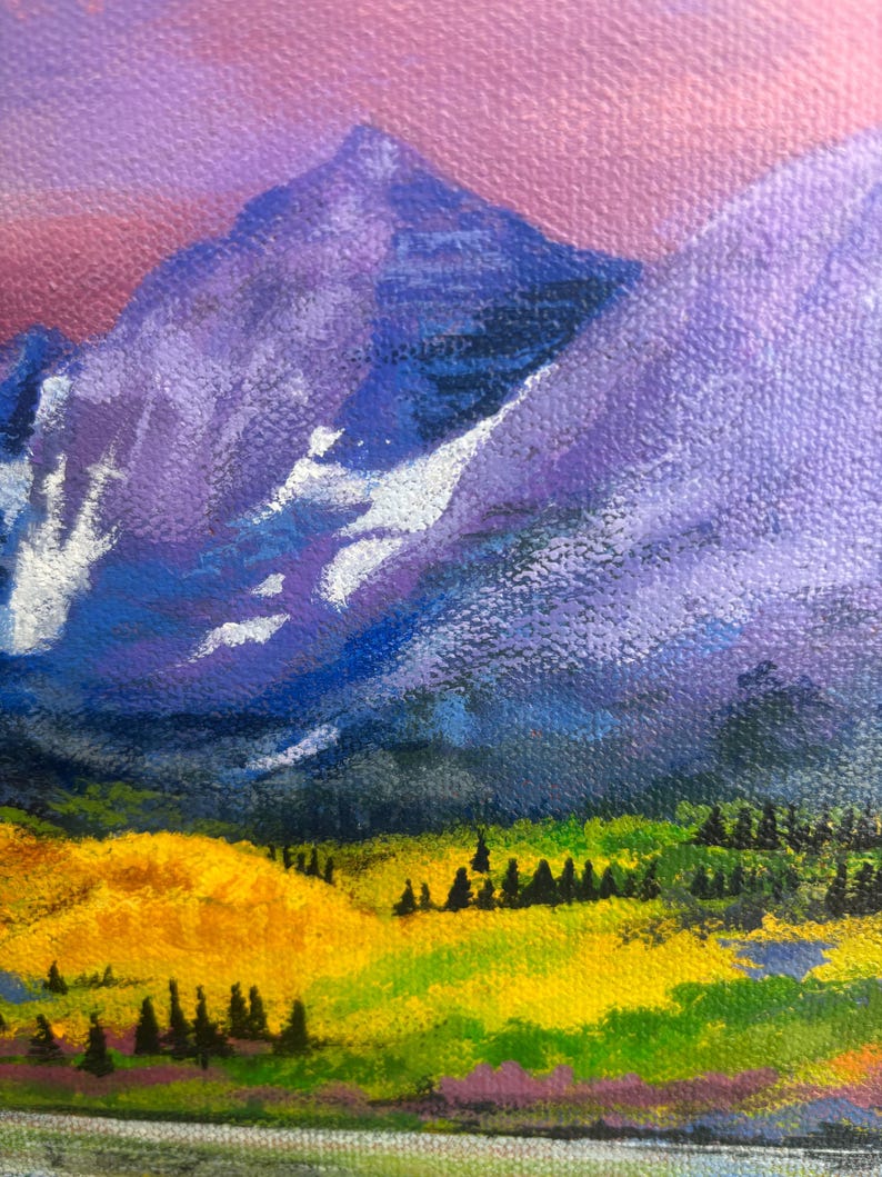 Maroon Bells Acrylic Painting 12" X 14" - Etsy