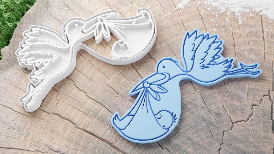 Stork and Baby Cookie Cutter - 3D Printed - Etsy