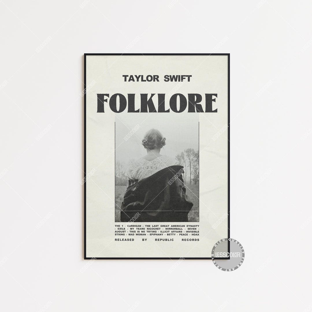 Taylor Swift Posters / Folklore Poster, Album Cover Poster, Poster ...