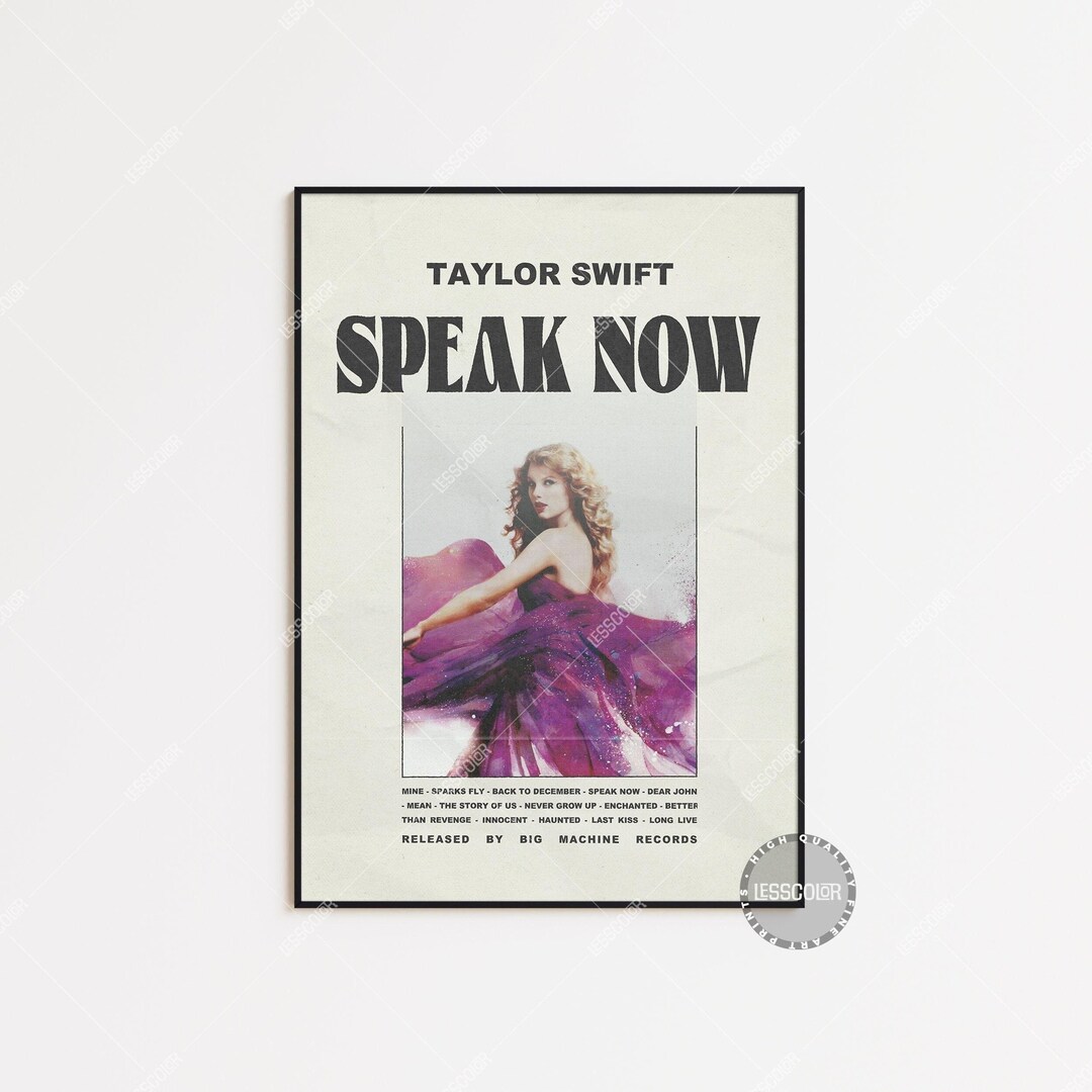 Taylor Swift Posters / Speak Now Poster, Album Cover Poster, Poster ...