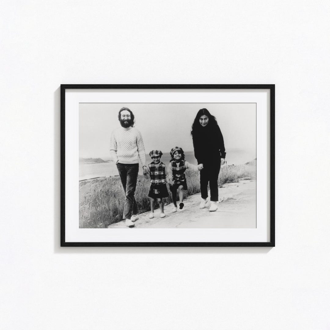 John Lennon & Yoko Ono Posters / John Lennon Black and White Wall Art ...