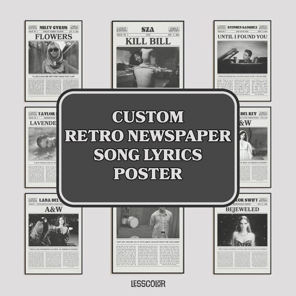 Custom Music Poster Newspaper - Etsy