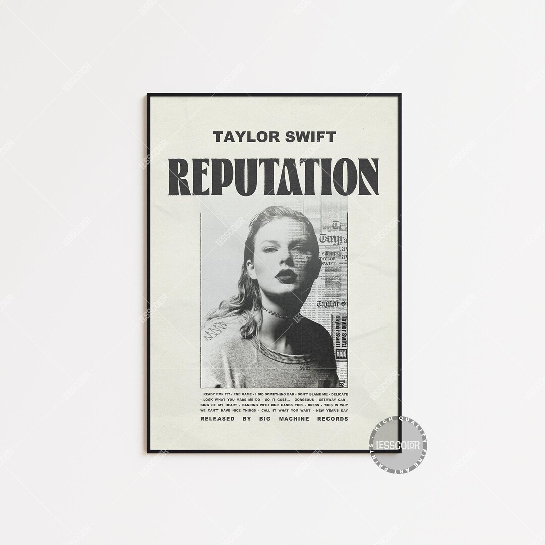 Taylor Swift Posters / Reputation Poster / Album Cover Poster, Poster ...
