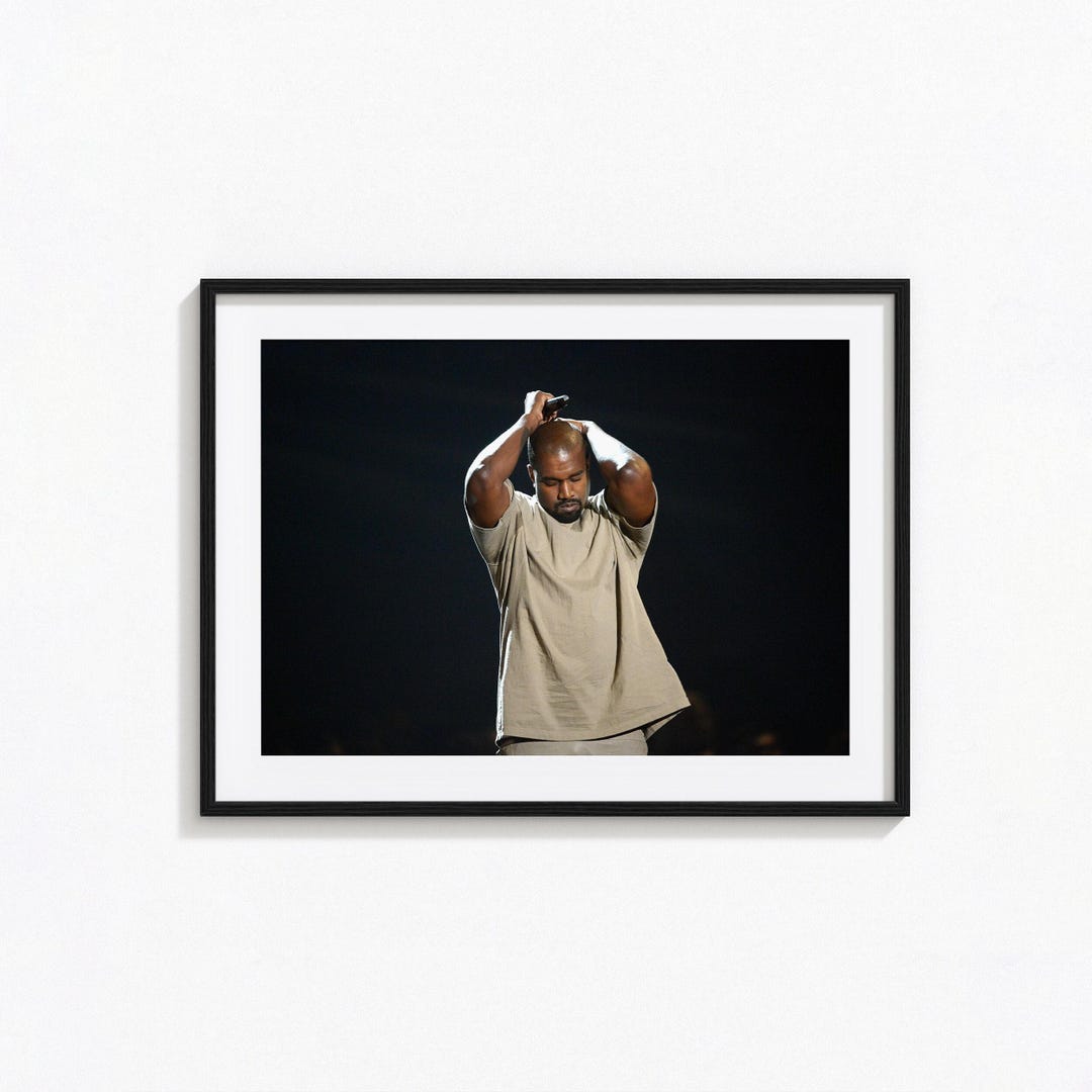 Kanye West Posters / Kanye West Black and White Wall Art, Album Cover ...