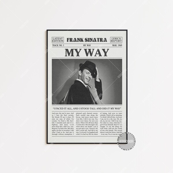 Frank Sinatra My Way - Etsy