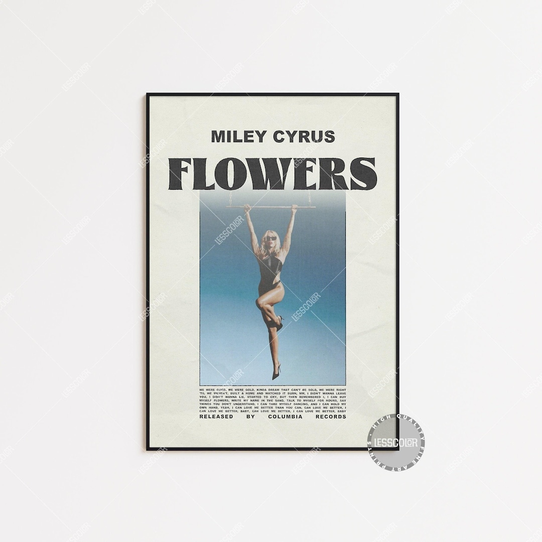 Miley Cyrus Posters / Flowers Poster, Album Cover Poster, Poster Print ...