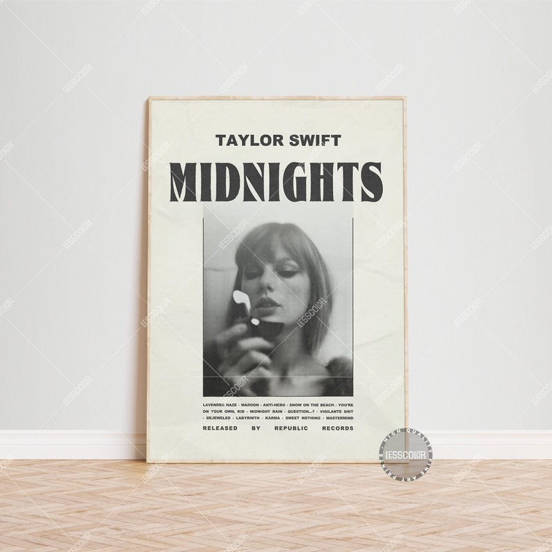 Taylor Swift Posters / Midnights Poster, Album Cover Poster, Poster ...