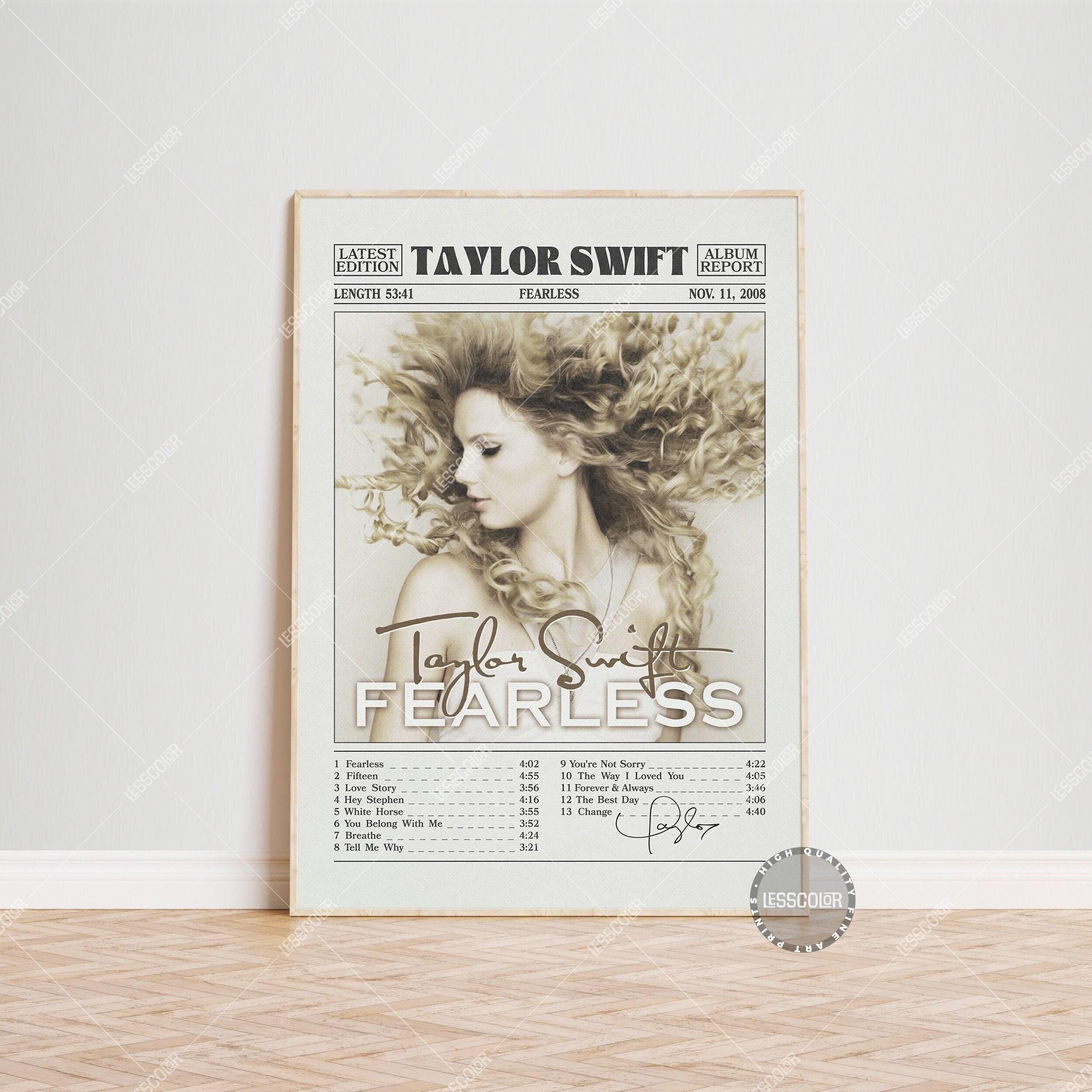 Taylor Swift Retro Newspaper Print, Fearless Poster, Taylor Swift ...