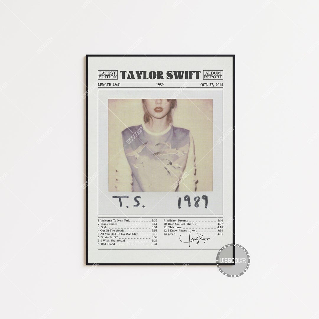 Taylor Swift Retro Newspaper Print, 1989 Poster, Taylor Swift, Taylor ...